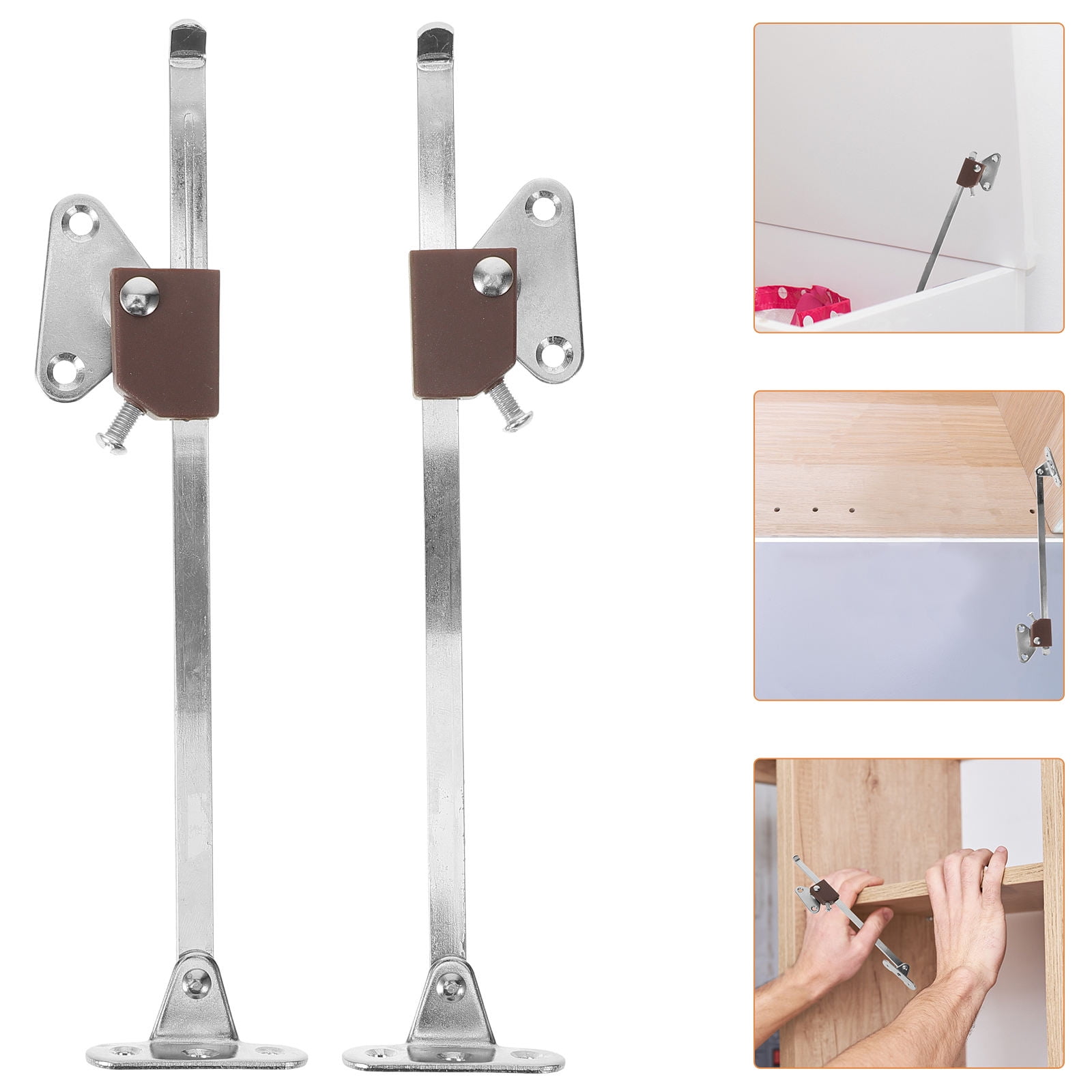 IBASETOY 2Pcs Heavy Duty Lid Support Hinges for Cabinet Iron Assorted ...