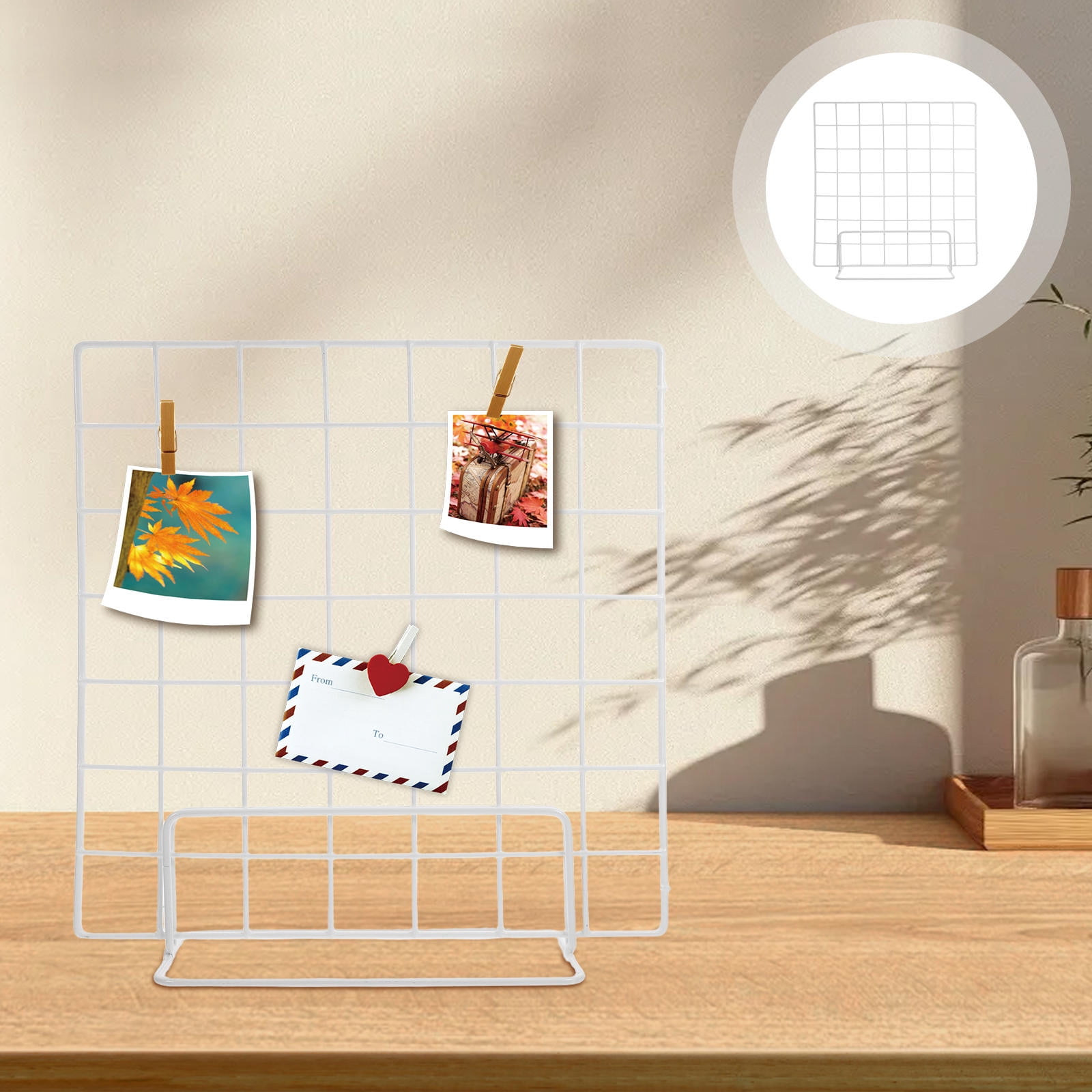 IBASETOY 2pcs Modern Grid Display Rack White Iron for Craft Shows at ...