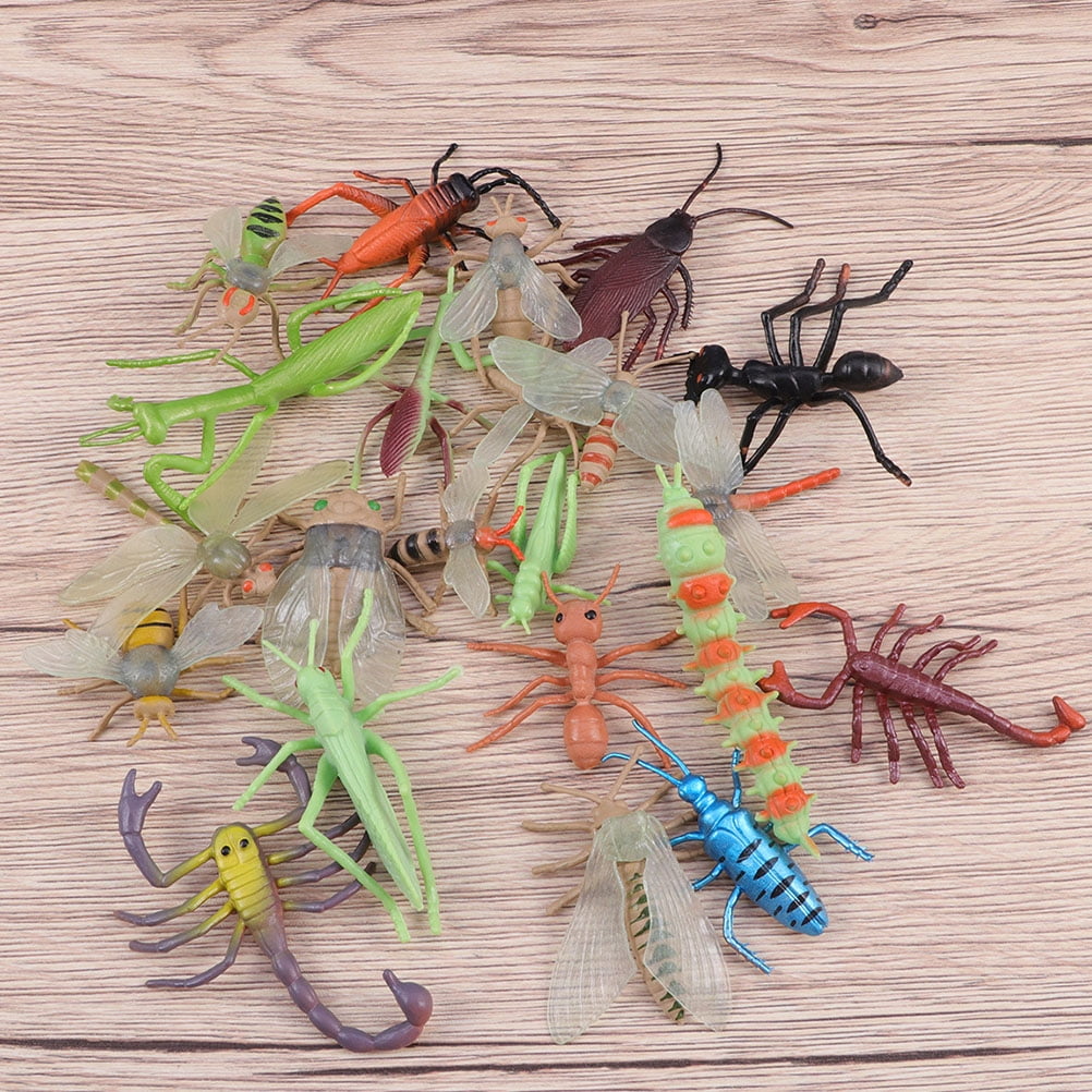 IBASETOY 39pcs Plastic Bugs Toys for Game Props and Educational ...