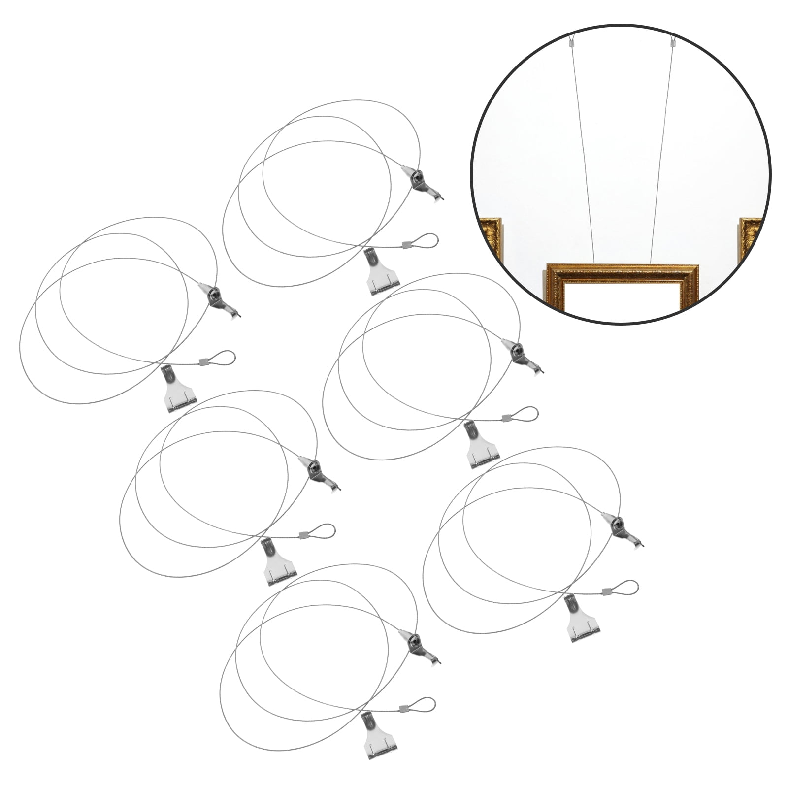 IBASETOY 6Sets Picture Hanging Wire Kit with High Strength Steel for ...