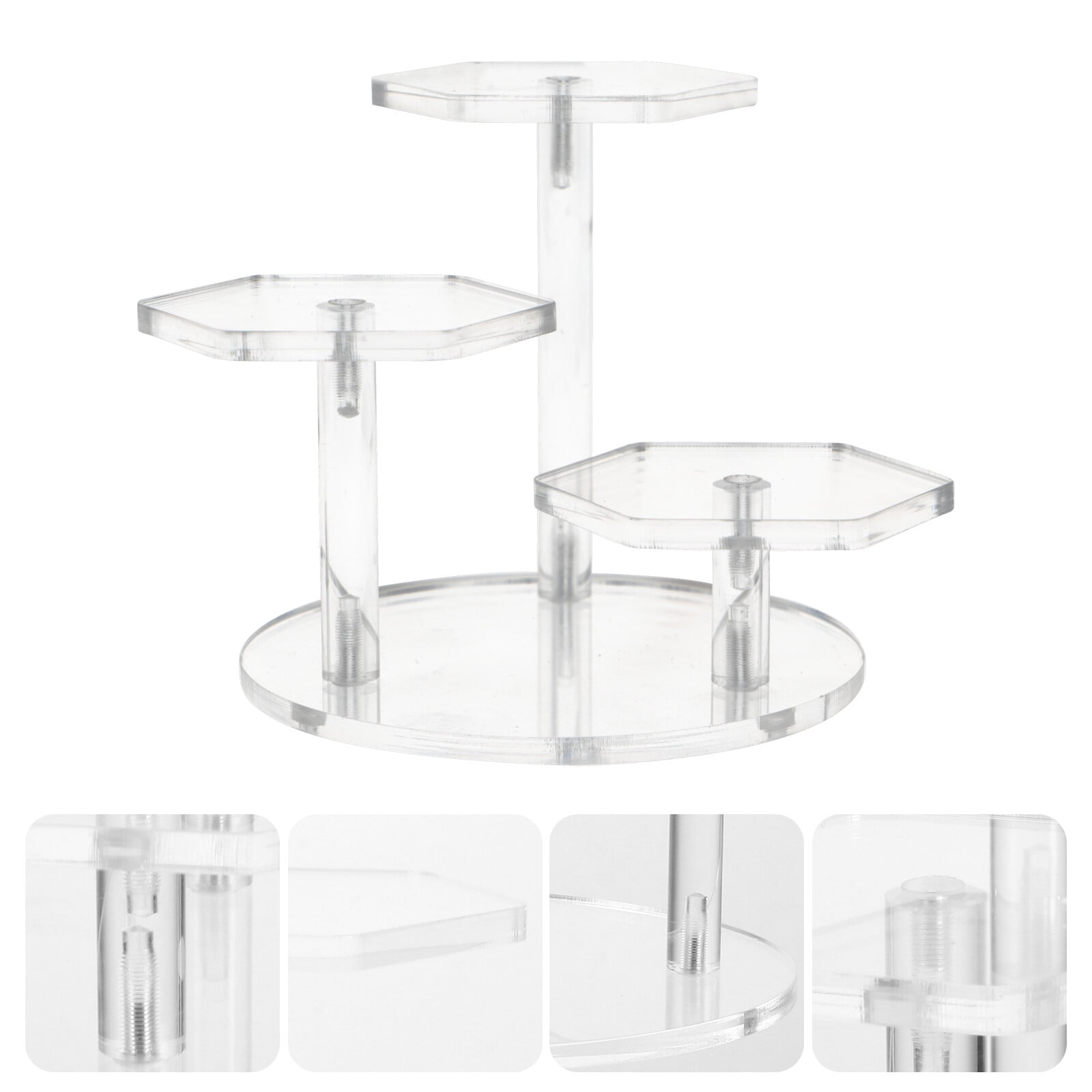 IBASETOY Acrylic Step Display Rack Jewelry Stand Riser for Collectibles ...