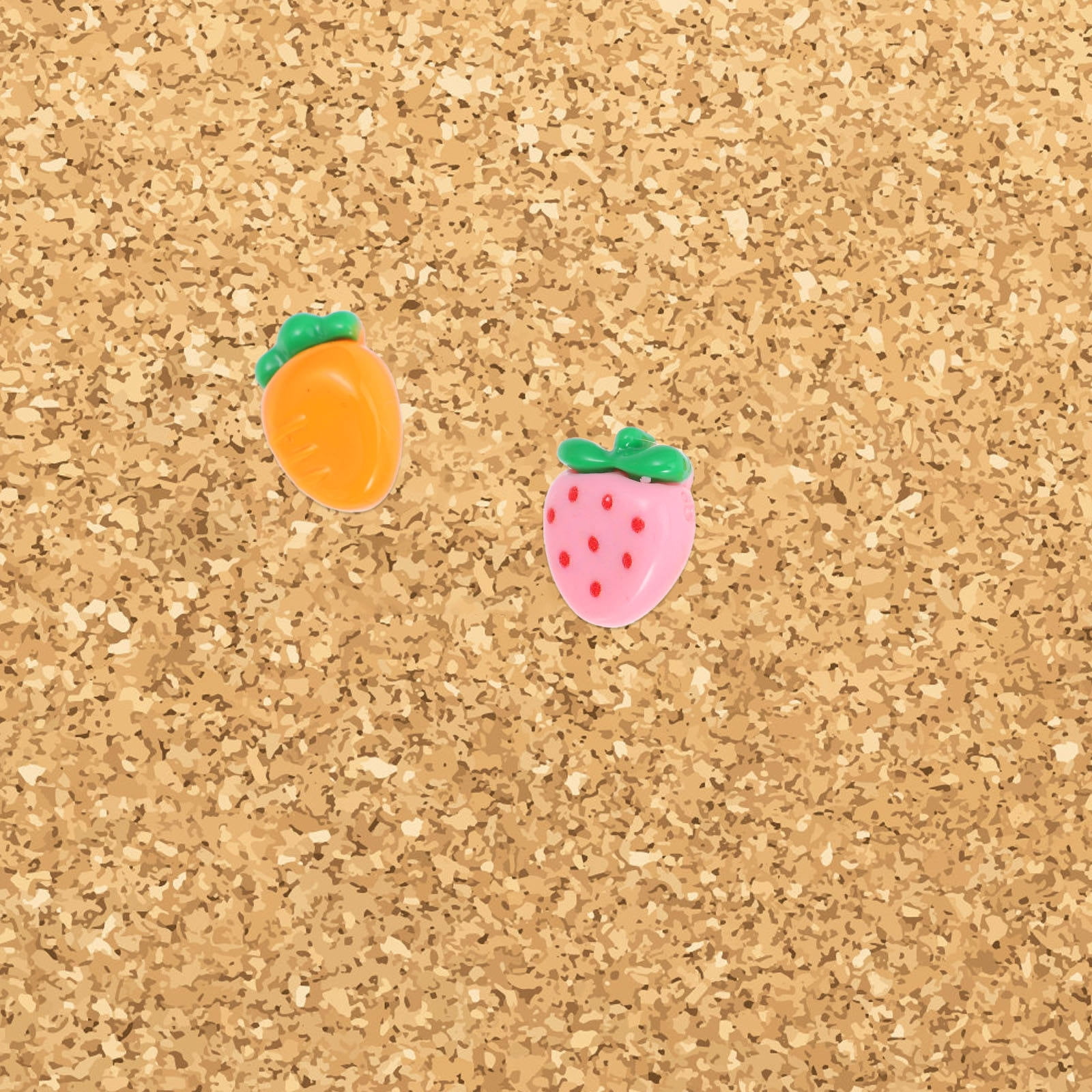 IBASETOY Push Pins For Wall Resin Metal Fruit Shaped Vegetable Shaped ...