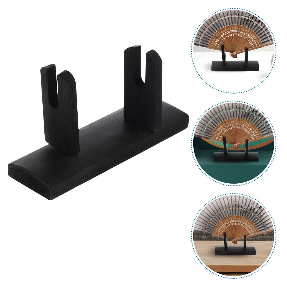 IBASETOY Bamboo Fan Bracket 2Set Black For Hand Chinese Style Home ...