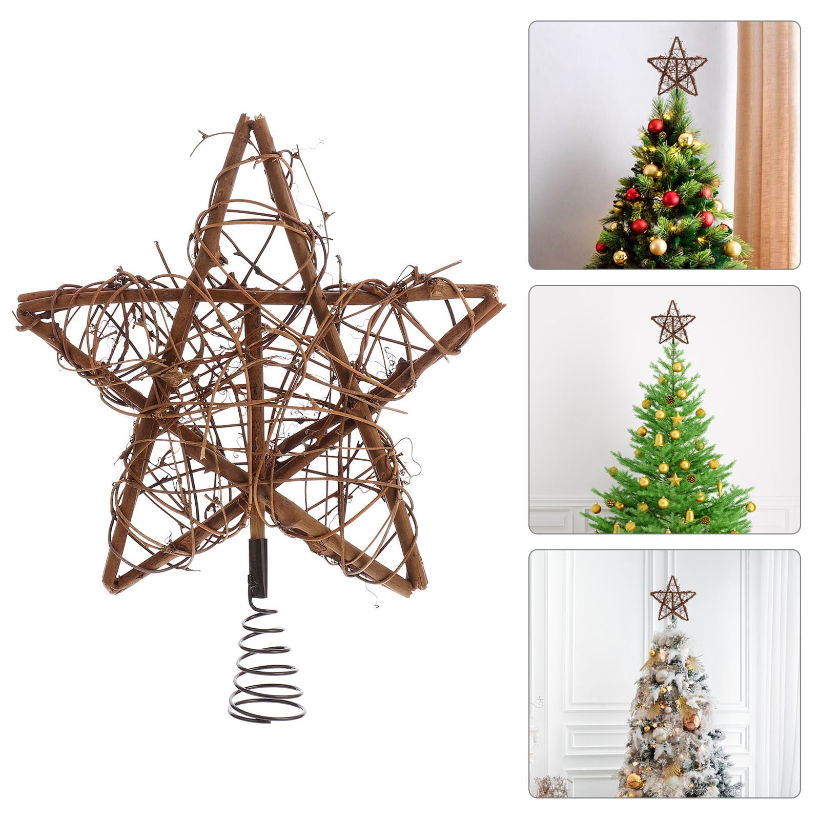 IBASETOY Christmas Tree Top Decoration Prop Hollow Star Decor Treetop ...