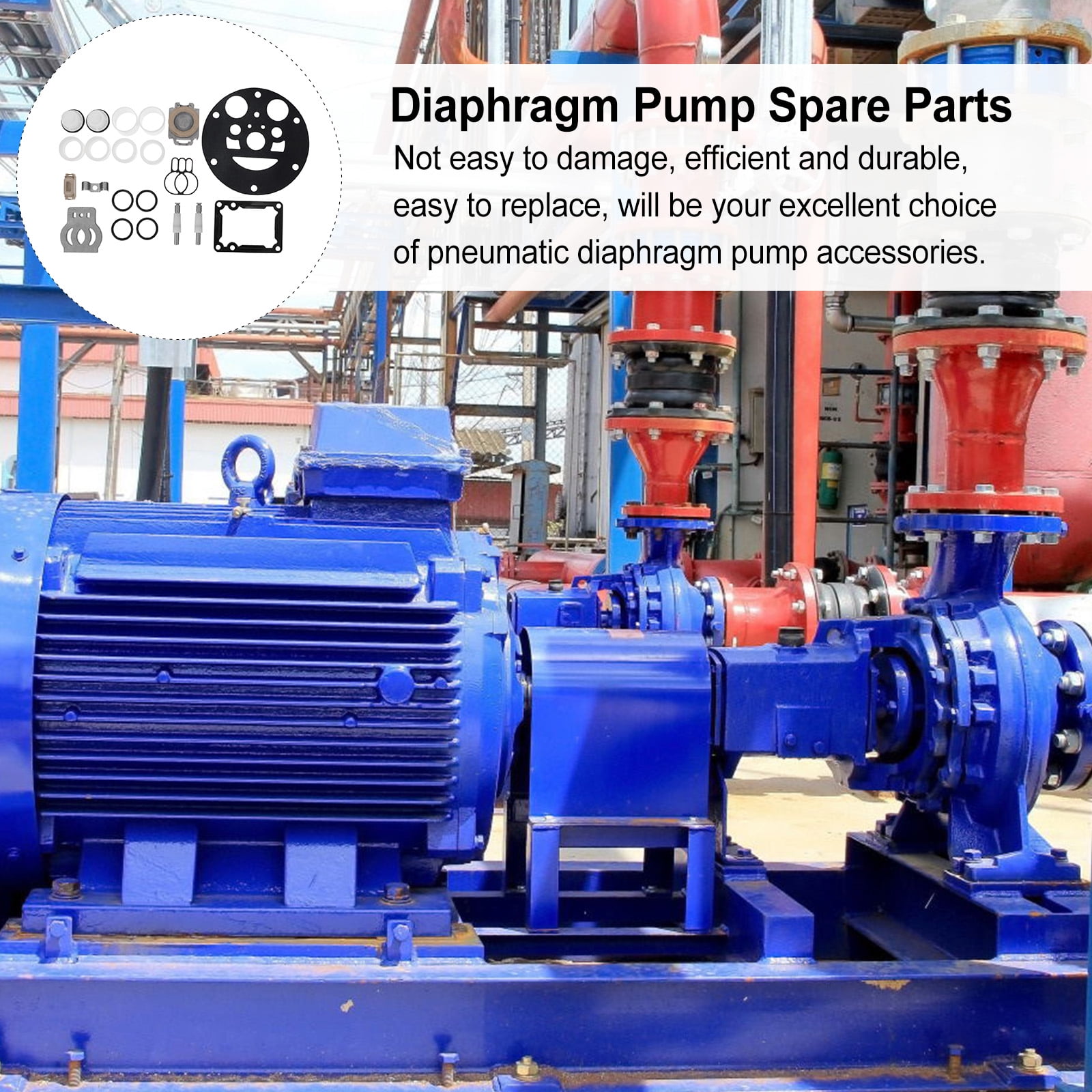 IBASETOY Diaphragm Pump Repair Kit,1 Set Portable Pneumatic Diaphragm Pump Accessories Diaphragm ...