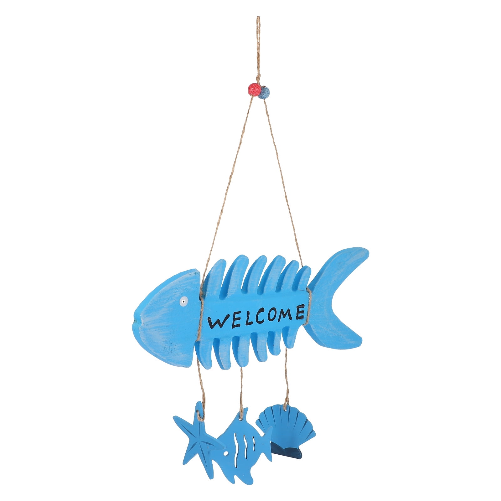 IBASETOY Door Hanging Plates Fish Bone Welcome Plate Nautical Decor ...
