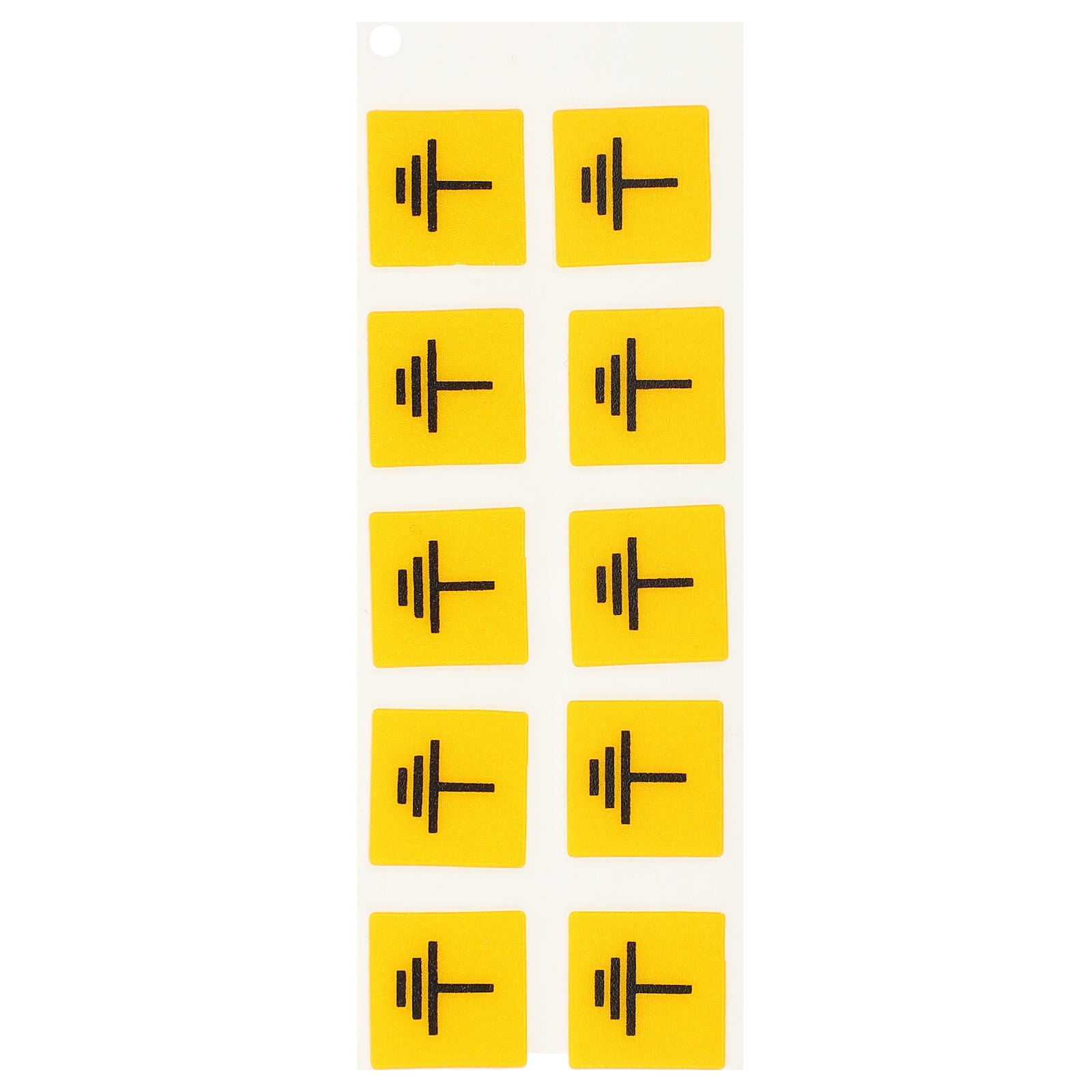 IBASETOY Electrical Ground Labels 10Pcs Yellow Pc Grounding Warning ...