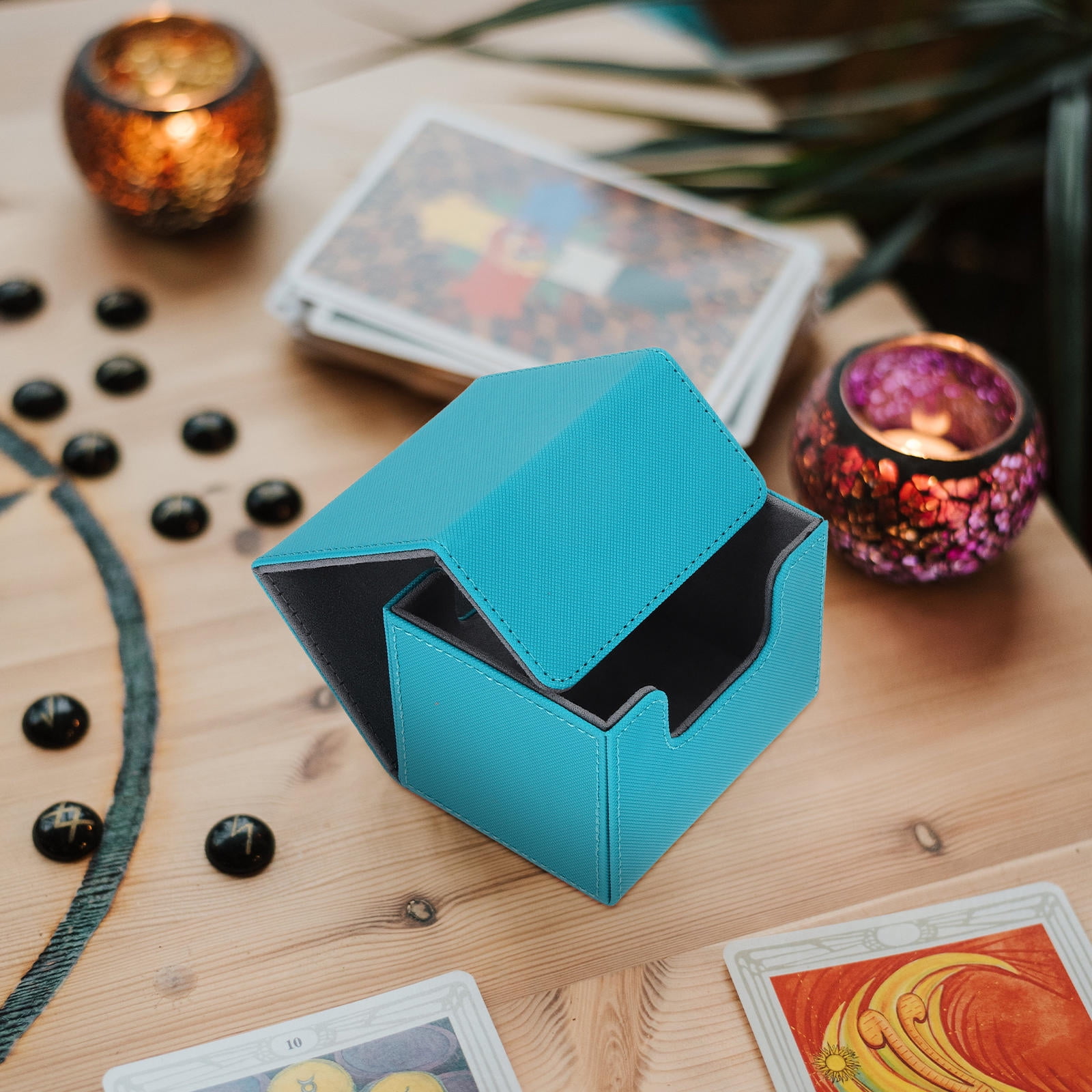 IBASETOY Game Cards Organizer Sky-blue Card Storage Case Portable for ...