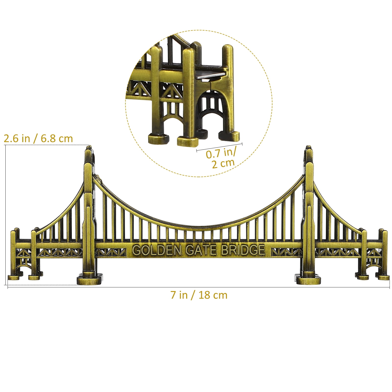 IBASETOY Golden Gate Bridge Model,American Golden Gate Bridge Statue ...