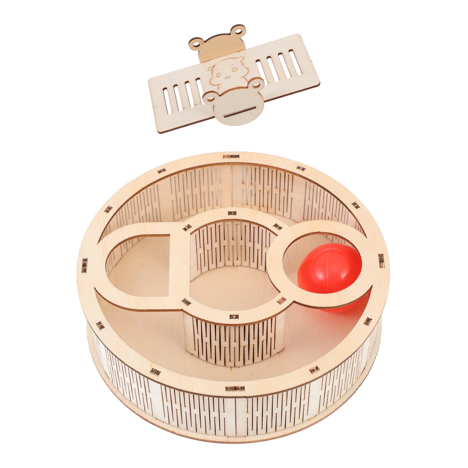 IBASETOY Funny Labyrinth Toy Hamster Maze Toy Wood Circular Track Pet ...