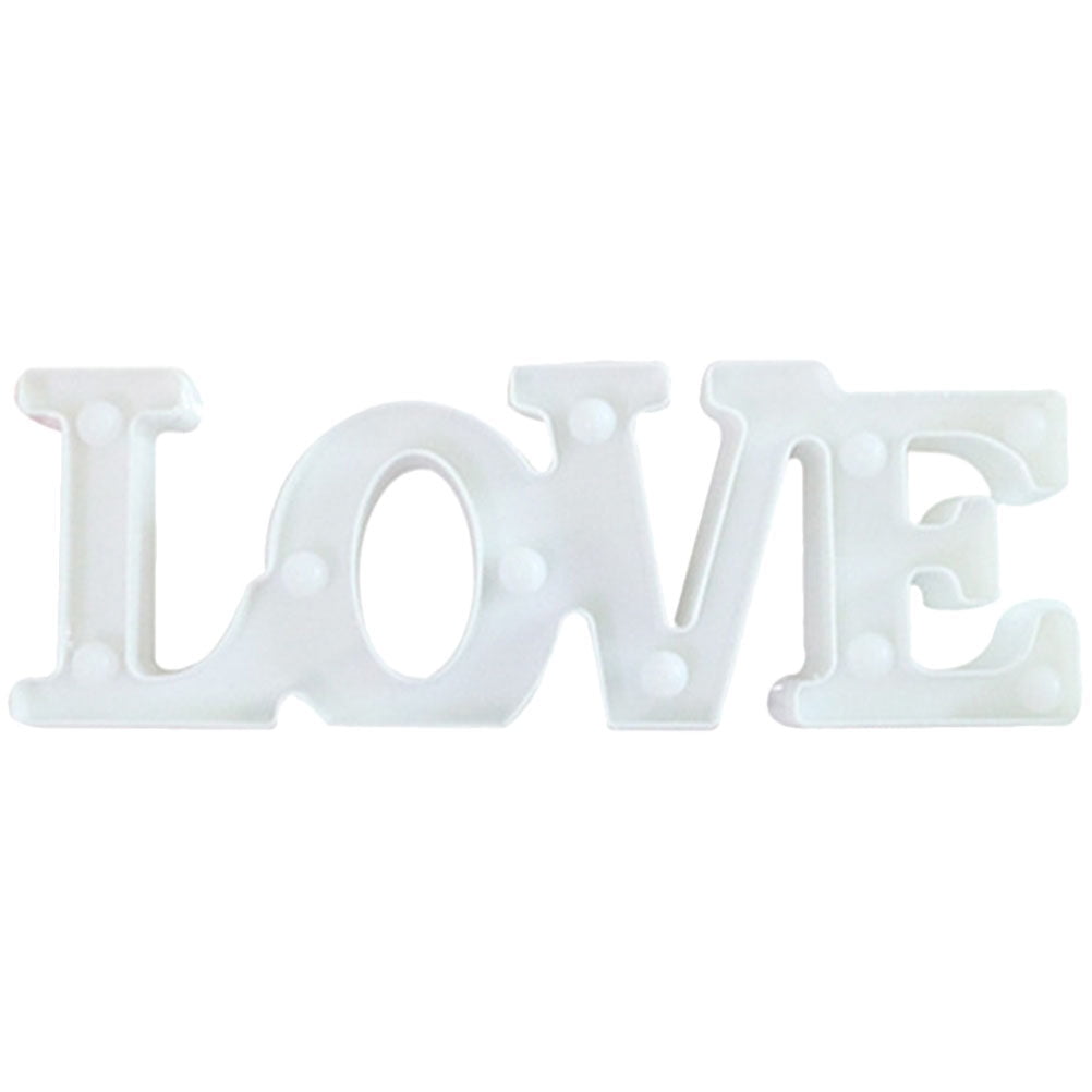 IBASETOY LED Love Letter Sign Table Light Decorative White Lamp for ...