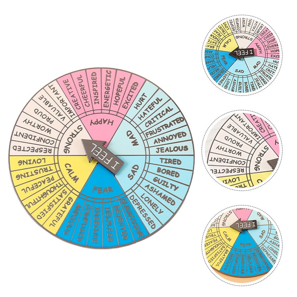 IBASETOY Portable Feelings Wheel Badge Multi Enamel 1Pack for Daily Use ...
