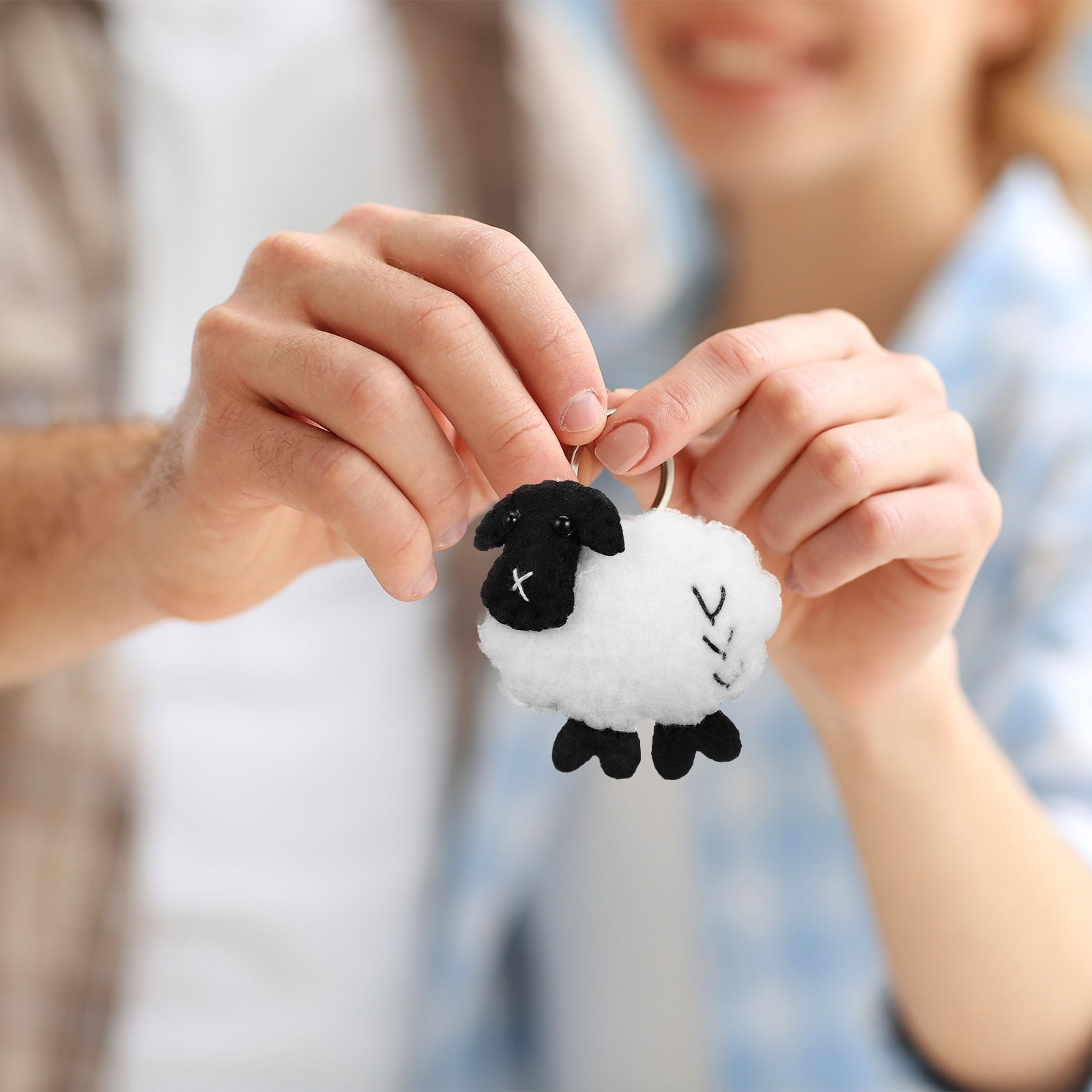 IBASETOY Sheep Craft,5Pcs Mini Sheep Wool Felt Charms Mini Wool Felt ...