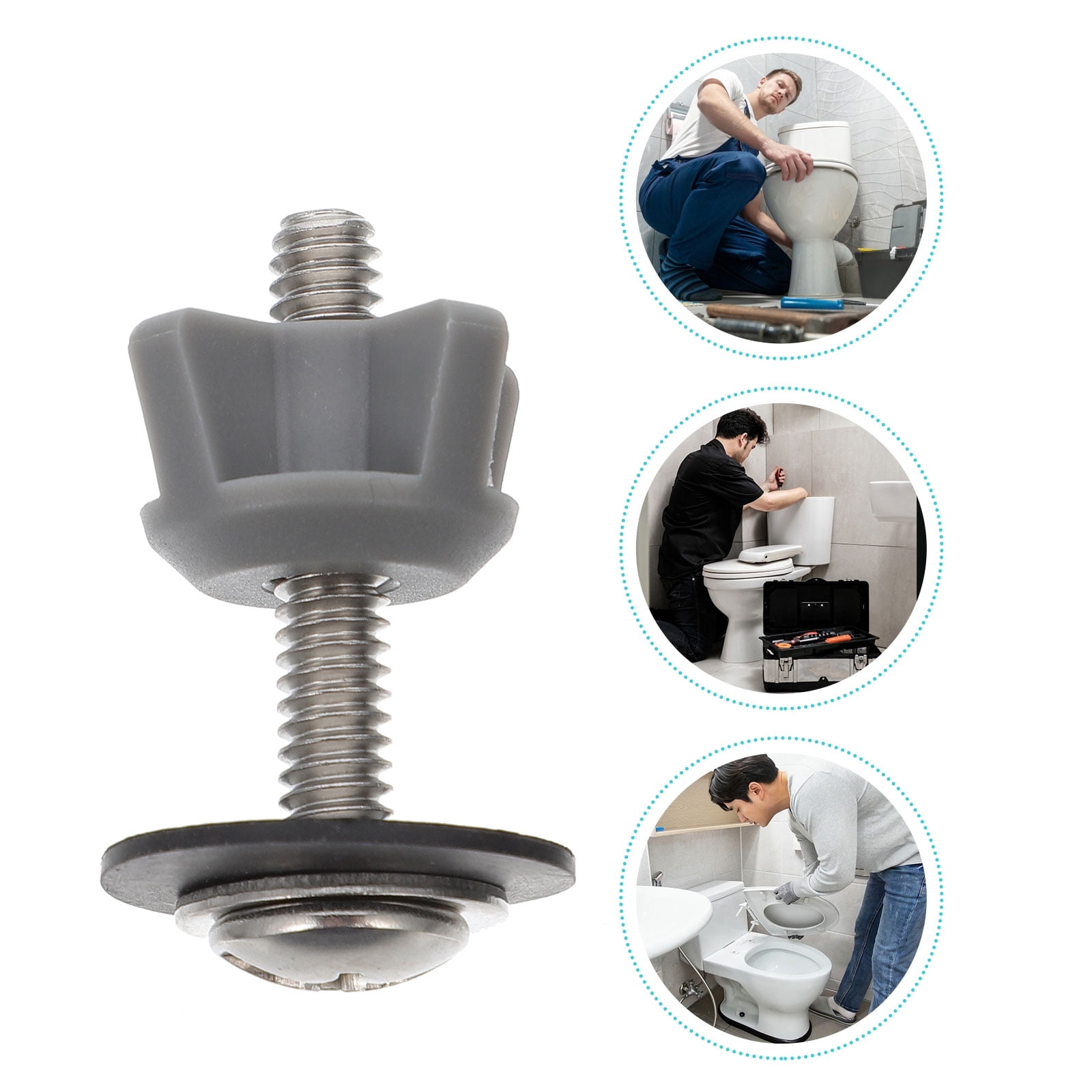 IBASETOY Toilet Seat Fastener Bolt Kit 2 Pcs Universal Toilet Fittings ...
