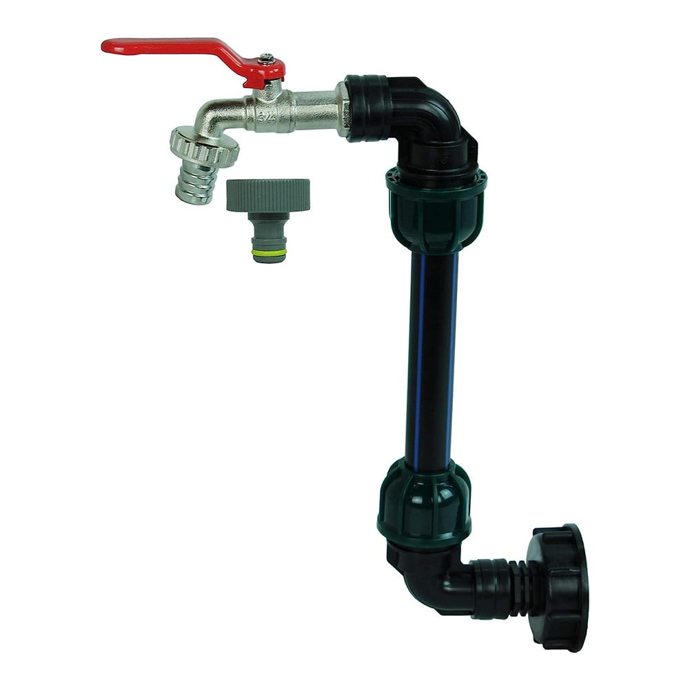 IBC Adapter Gooseneck S60x6 Tank Rain Barrel Container Valve 3/4In ...