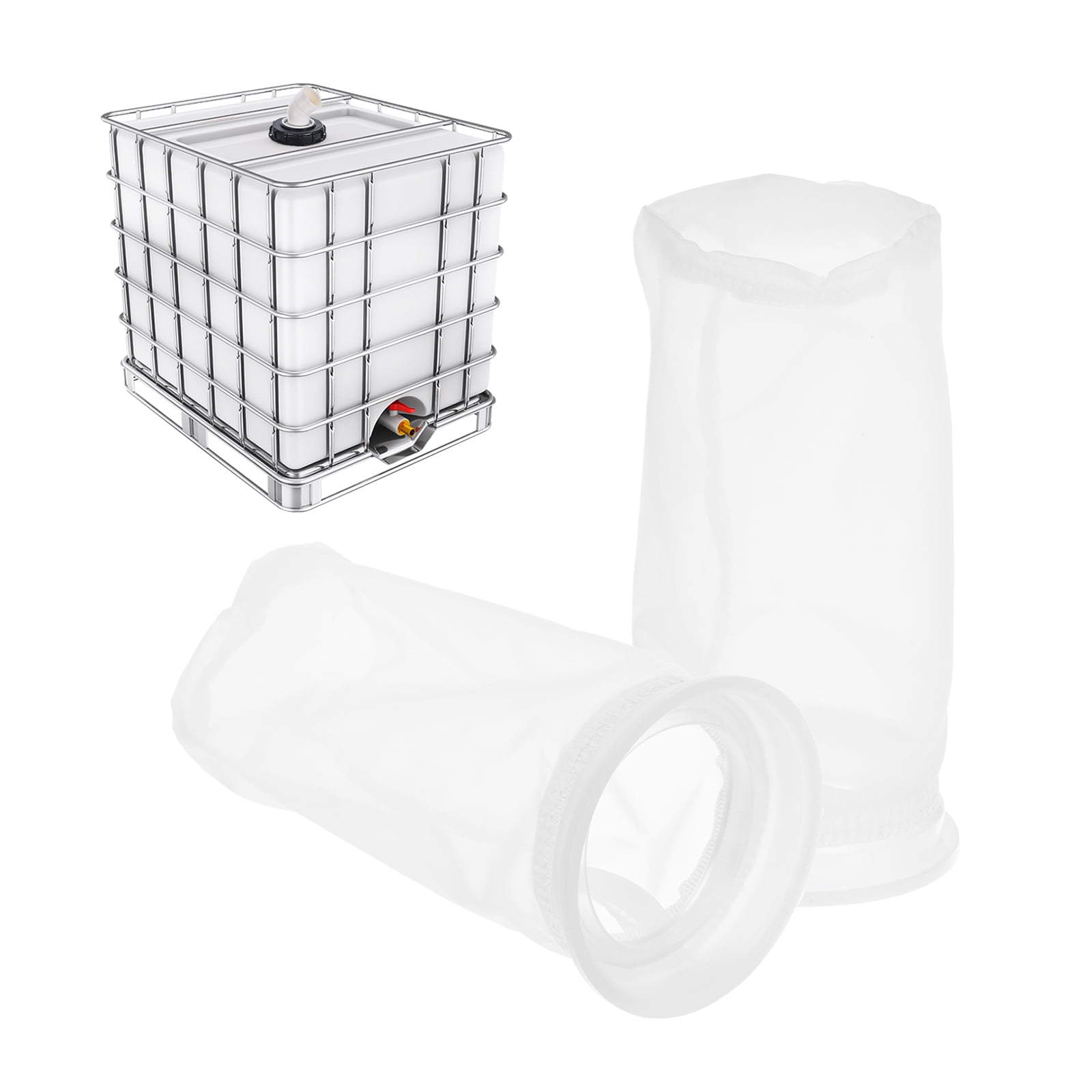IBC Lid Filter 210mm Long Washable Nylon Fine Mesh Filter for Rainwater ...
