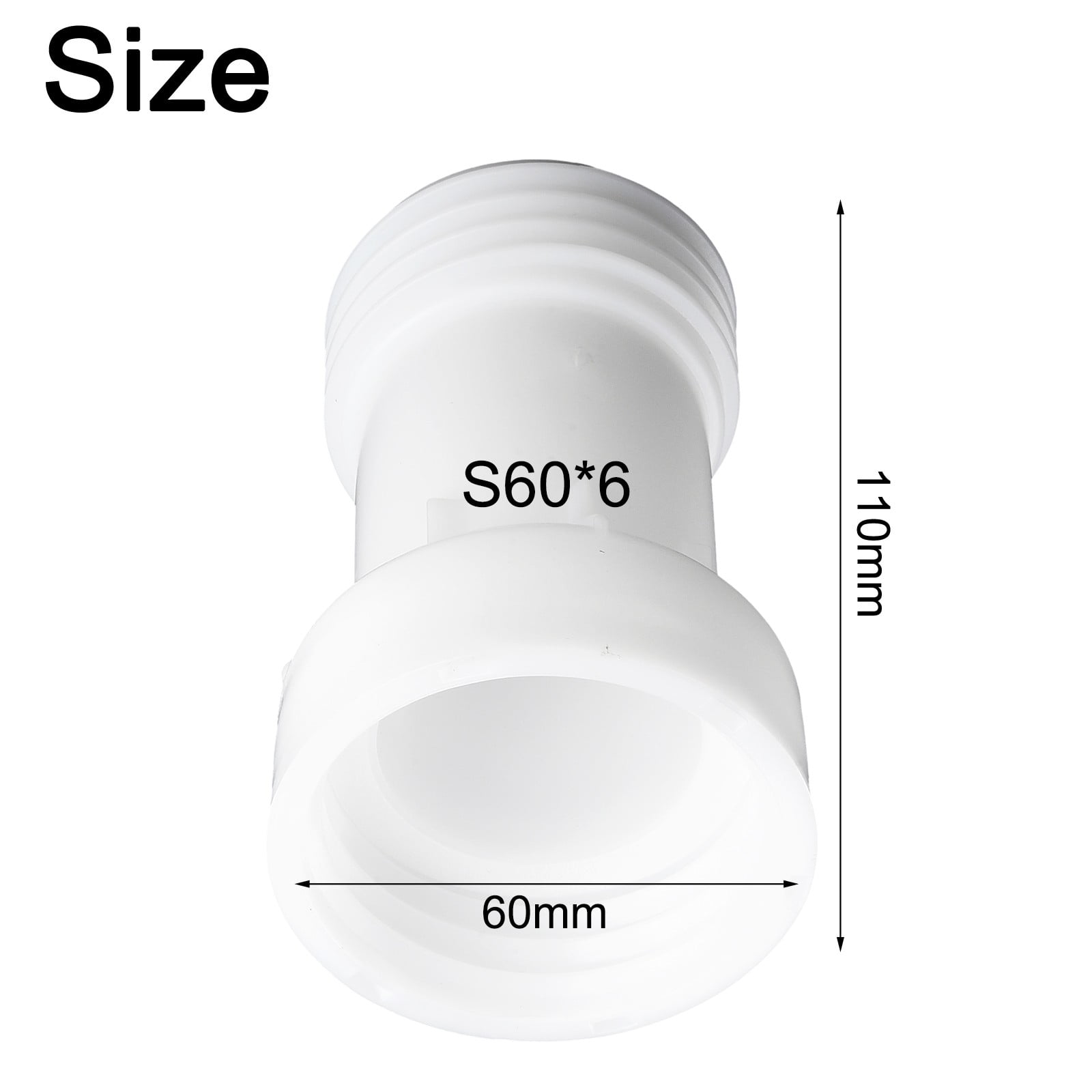 IBC Tank Extension Joint S60x6 Plastic Discharge Tube Adapter for ...