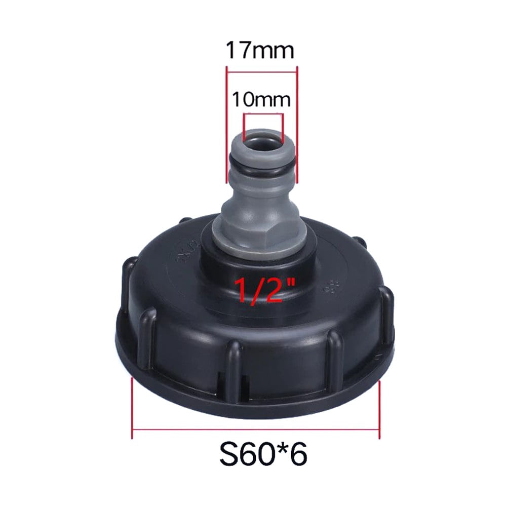 IBC Tank Tap 60mm 1/2" Coarse Thread Fitting 1000 Litre Water Container ...