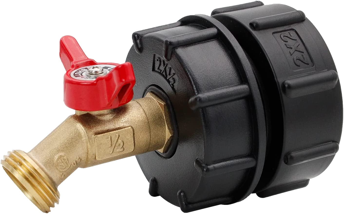 IBC Tote Adapter - 275 330 Gallon Water Tank Adapter with 2.36" Coarse ...