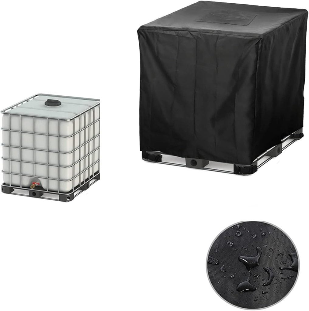 IBC Tote Cover 250 Gallon, Heavy Duty Waterproof IBC Tote Lid, Rain ...