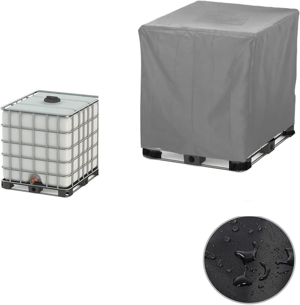 IBC Tote Cover 250 Gallon, Heavy Duty Waterproof IBC Tote Lid, Rain ...