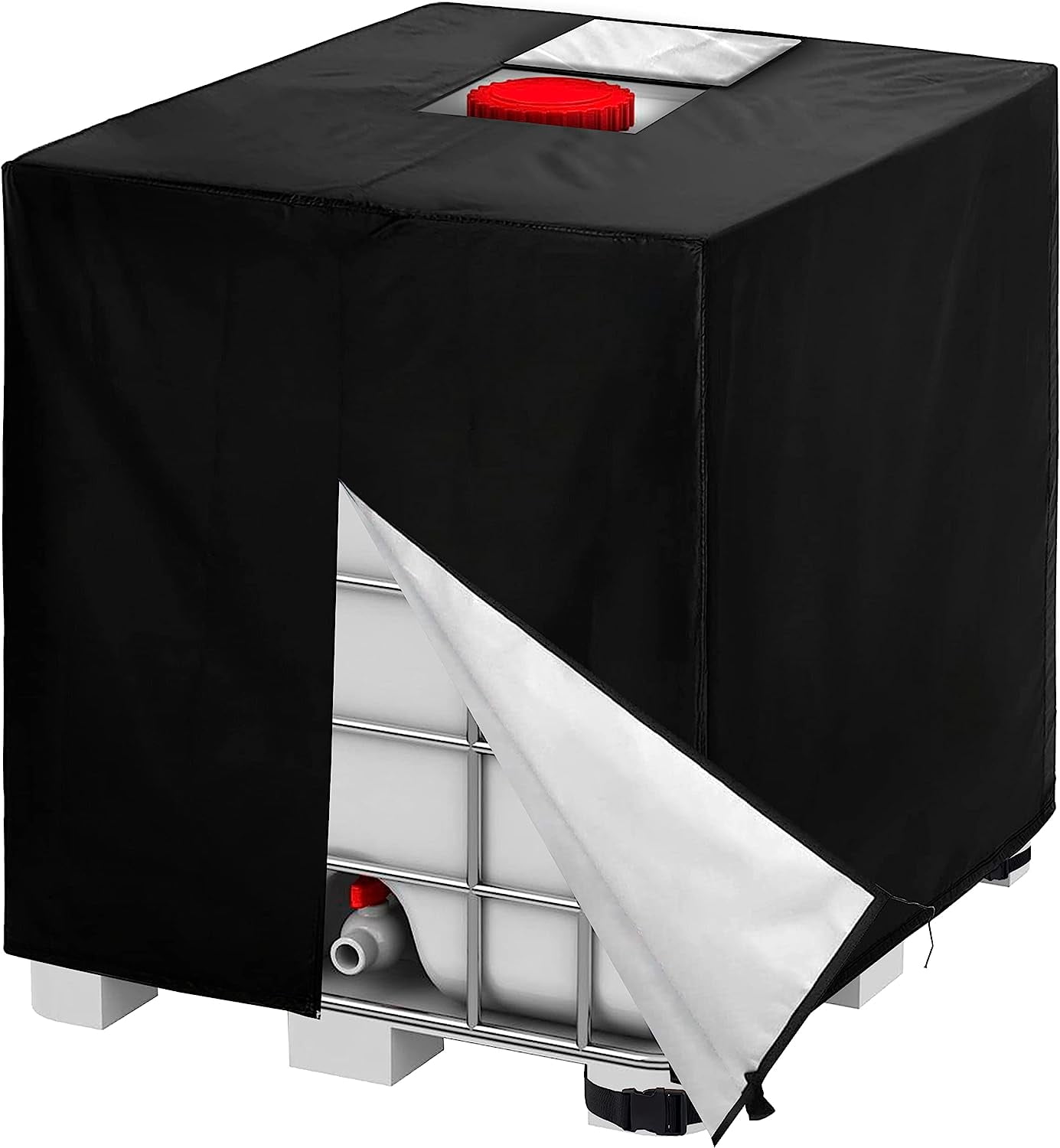 IBC Tote Cover 275 Gallon, 420D Waterproof Protective Water Tank ...