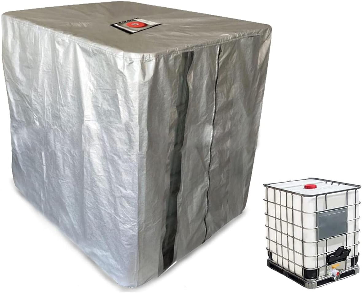 IBC Tote Cover 275 Gallon, IBC Water Tank Cover, Waterproof Rain Barrel ...