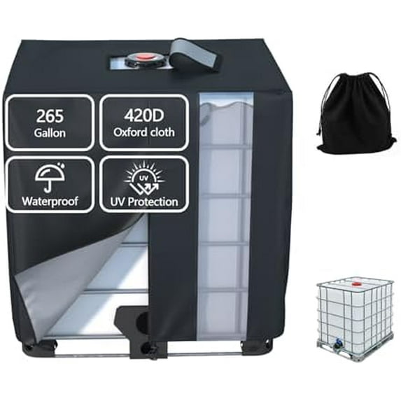 IBC Tote Cover, 420D Silver Coated Waterproof Oxford Cloth for 1000L ...