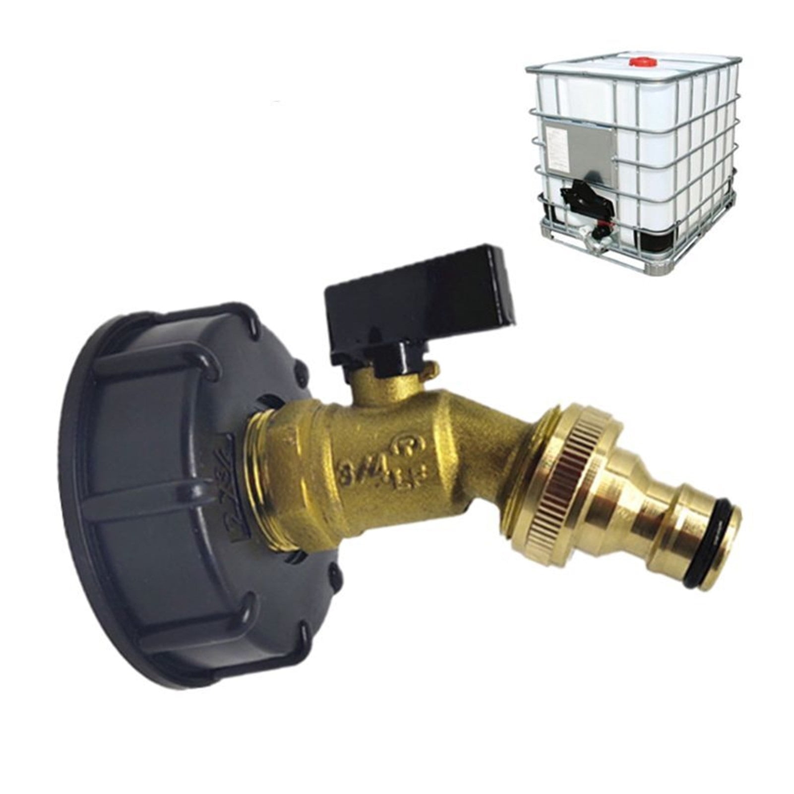IBC Tote Faucet Pagoda Outlet Nozzle Water Tank Valve Adapter Quick ...