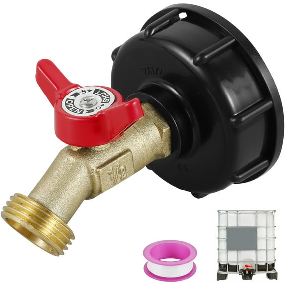 IBC Tote Fitting Brass IBC Tank Adapter with 1/2inch Hose Fitting ...
