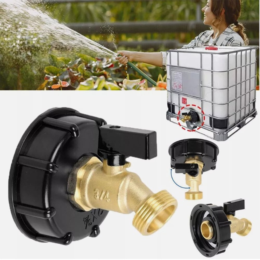 Shopmall IBC Tote Water Tank Adapter, 275-330 Gallon, Coarse Thread ...