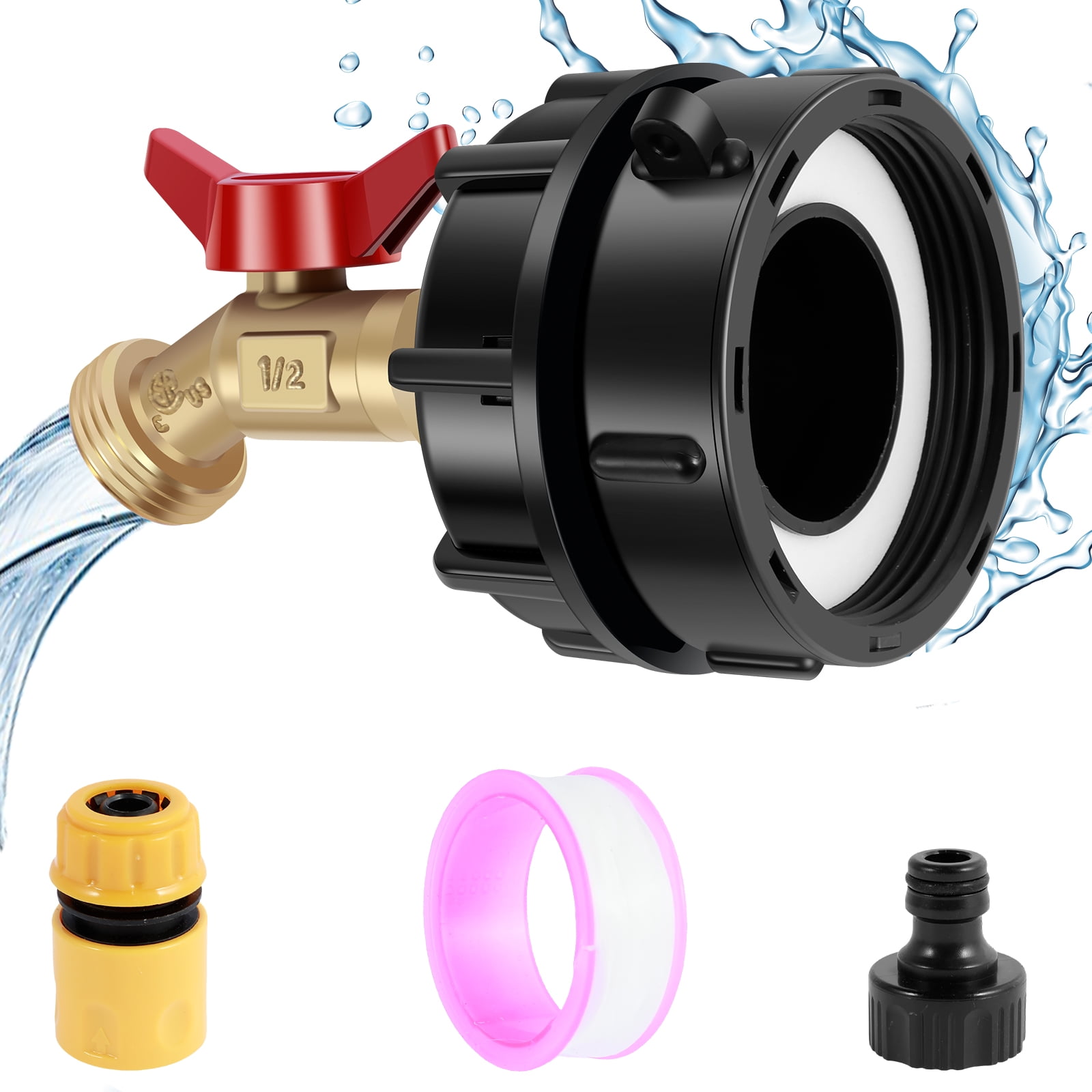 IBC Tote Water Tank Adapter Lead Free Brass 275-330 Gallon IBC Tank ...