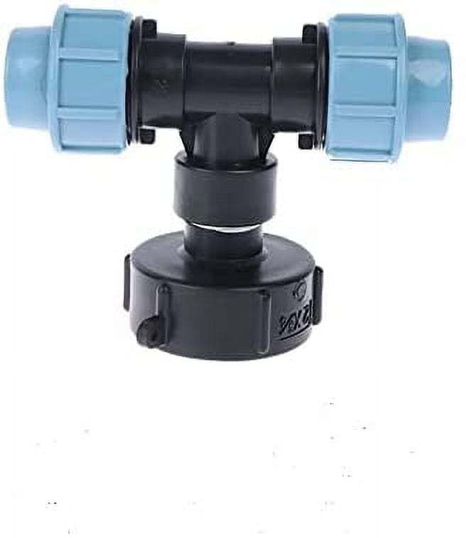 IBC water tank adapter, IBC S60x6 water tank, with 25mm MDPE ...