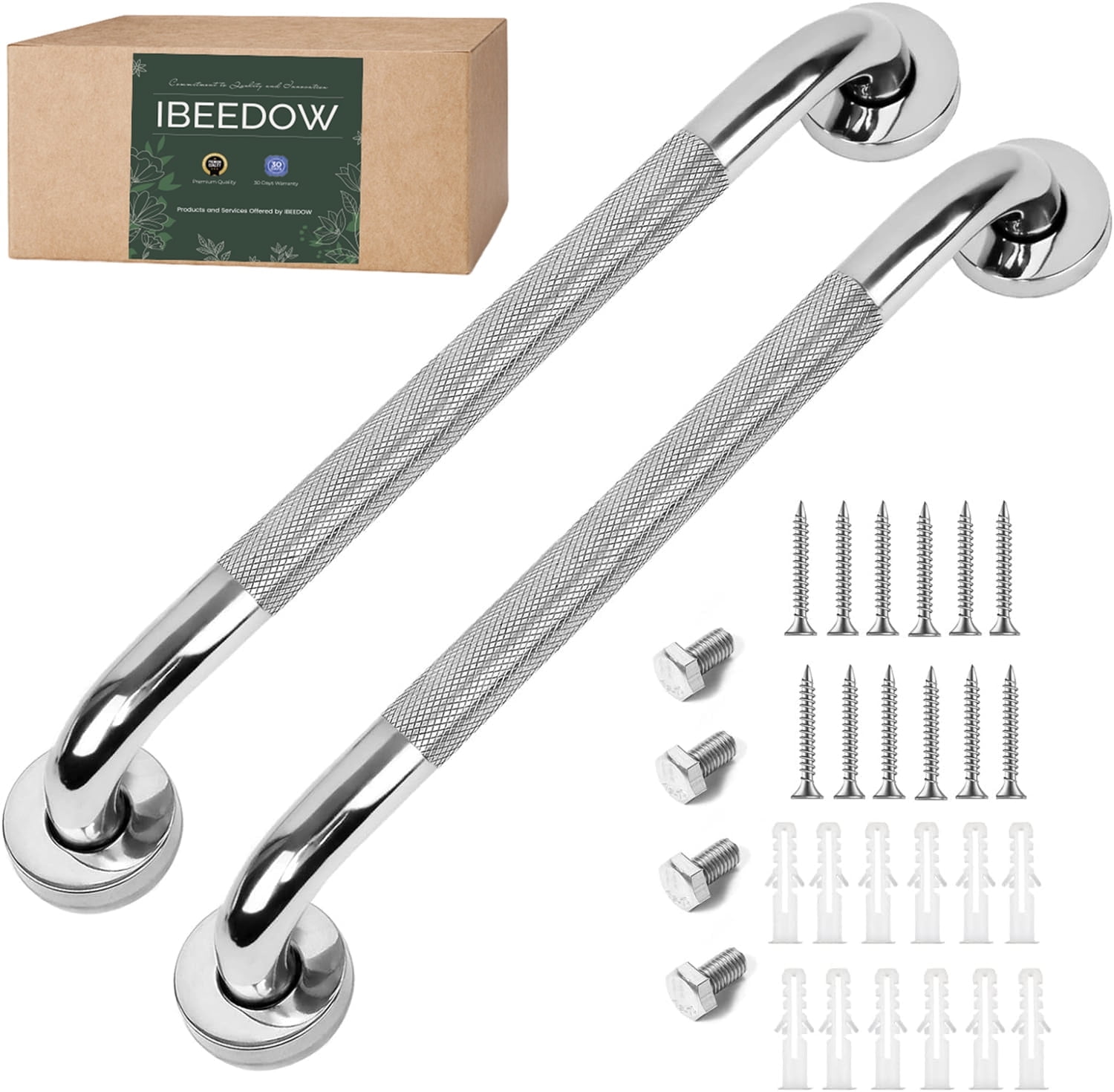 IBEEDOW 2 Pack 16 Inch Grab Bars for Bathtubs and Showers, Handicap ...