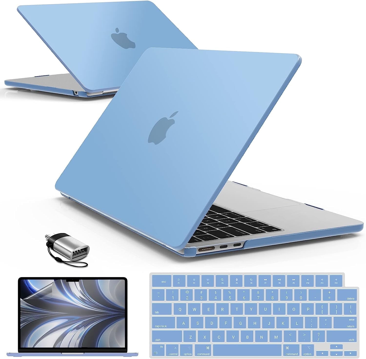 iBenzer Protective Case for 2025-2022 MacBook Air 13.6 inch, Hard Shell ...