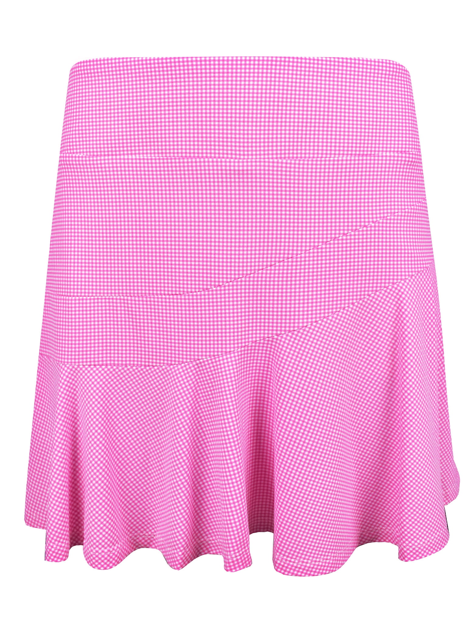 IBKUL Golf Ladies Mini Check Flounce Skort Hot Pink/White Large ...