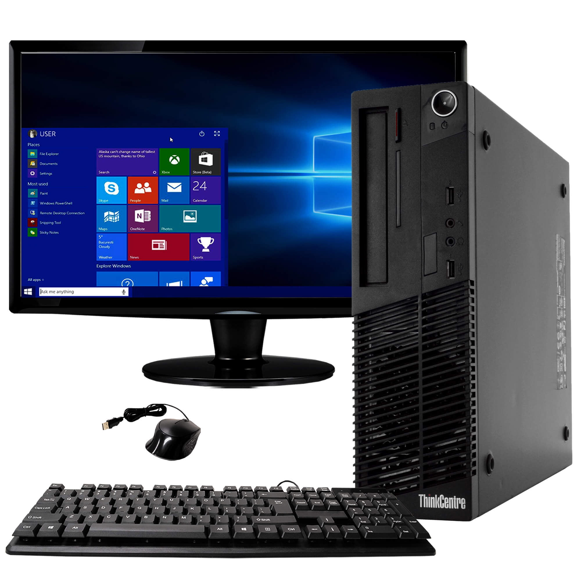 Pre-Owned IBM ThinkCentre M71P Desktop Computer PC, Intel Dual-Core i3 ...