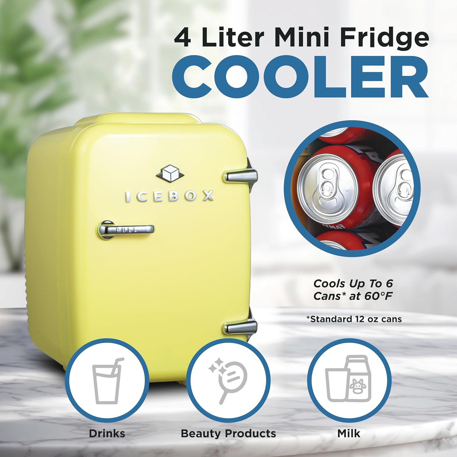 IBMF4SUN Mini Fridge For Bedroom, Skincare Refrigerator, Portable ...