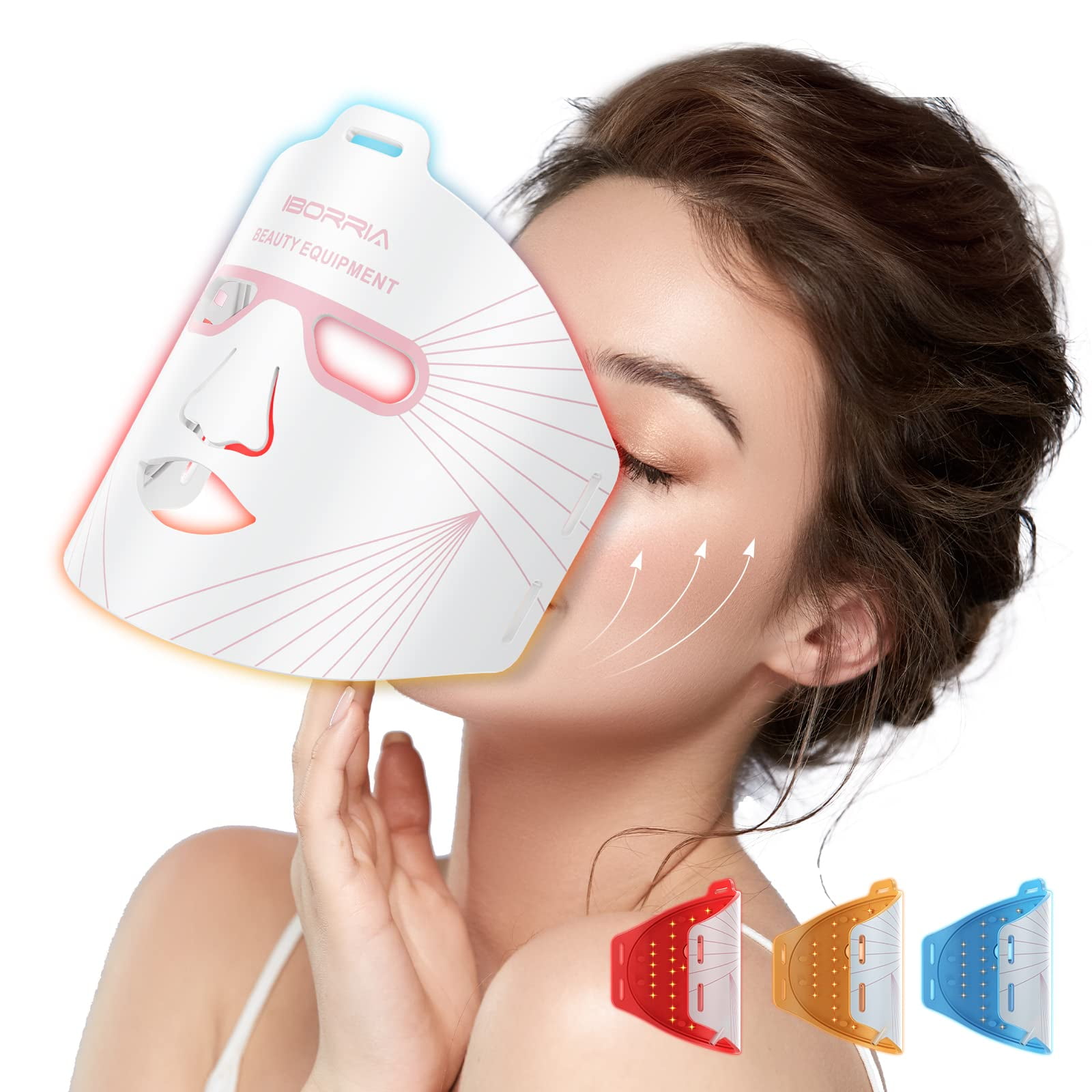 IBORRIA Led Face Mask TMA2 Light Therapy, Red Light Therapy For Face, 3 ...
