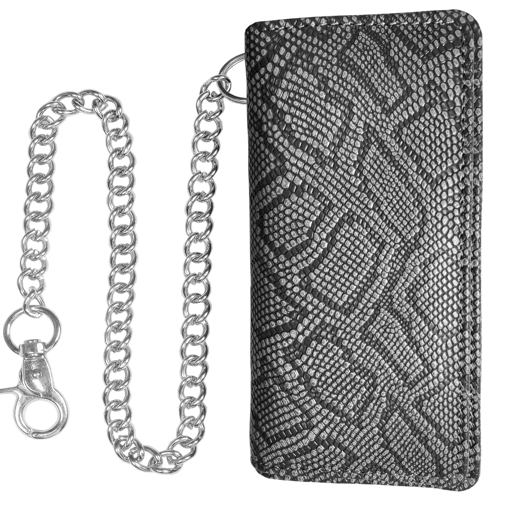 IBRO Long Bifold RFID Blocking Motorcycle Chain Wallet for Men Snake ...