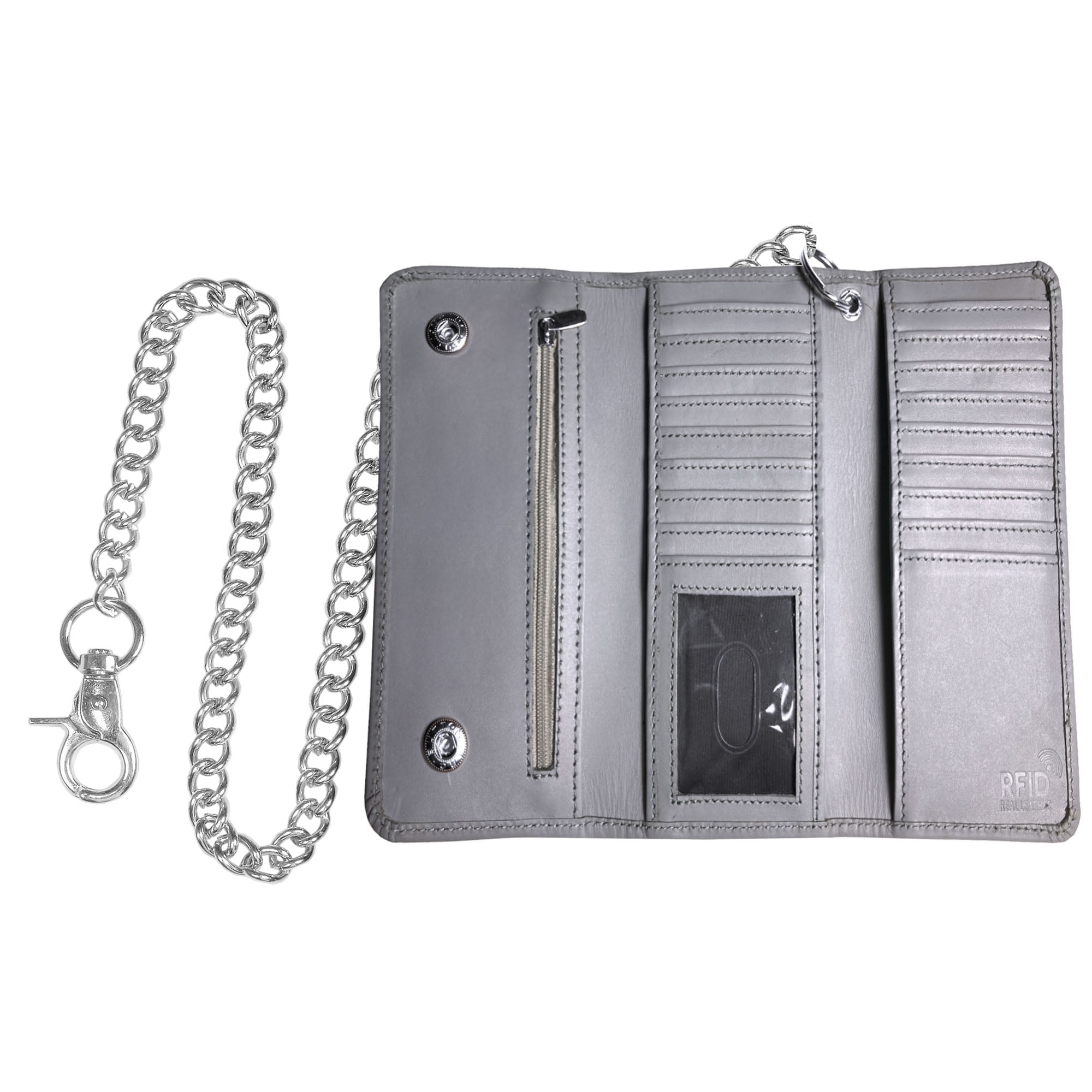 IBRO Motorcycle Chain Wallet for Men - 100% Natural Genuine Leather ...