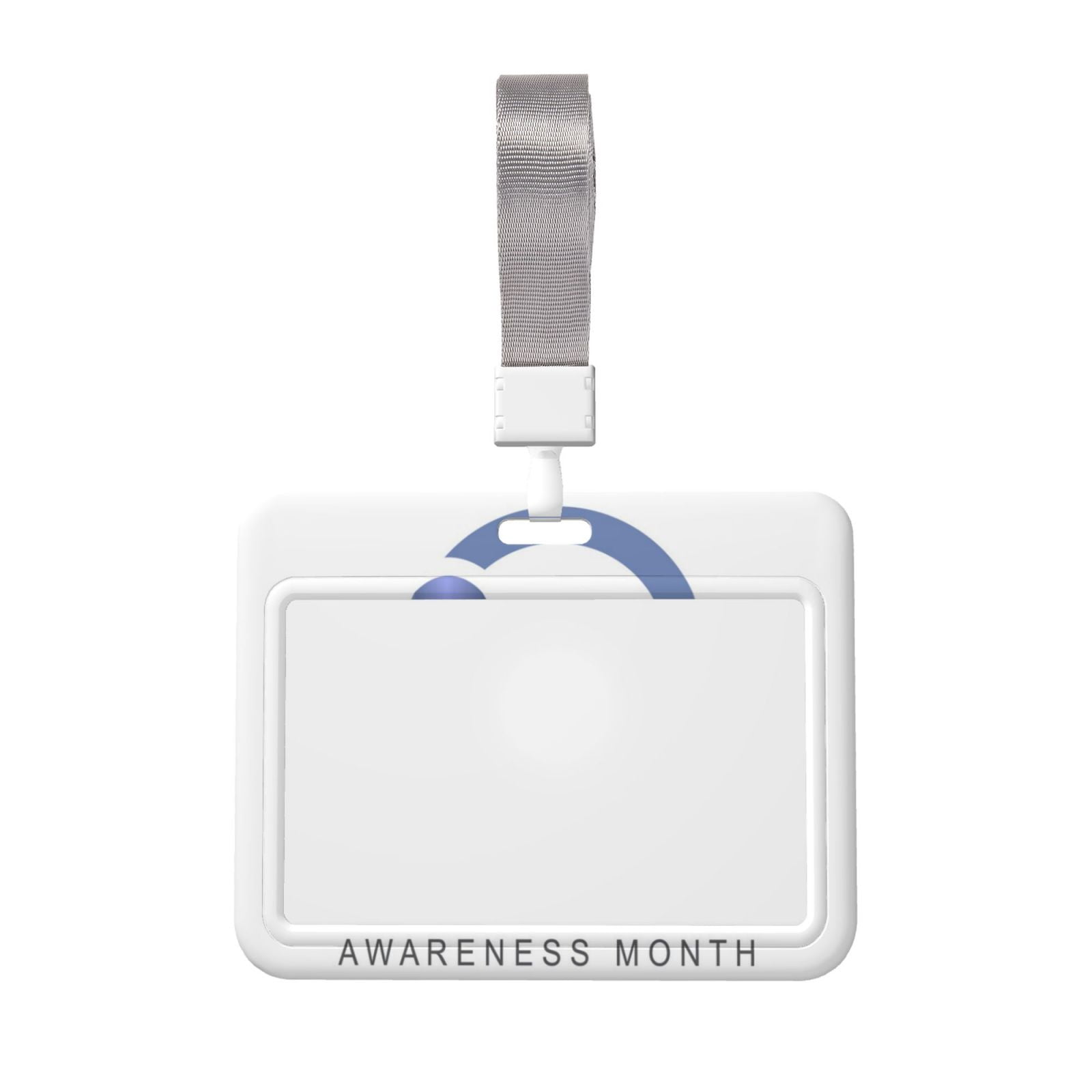 IBS Awareness Month Badge Holder with Lanyard Horizontal ID Card Holder ...