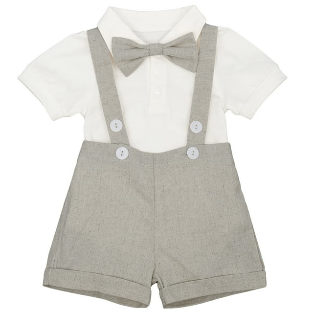 IBTOM CASTLE Baby Boys Formal 1st Birthday Onesie Gentleman Outfits ...