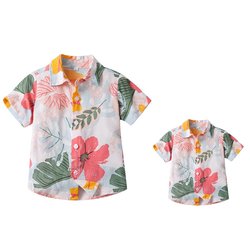 IBTOM CASTLE Daddy and Me Matching Outfits Hawaiian Father and Son ...
