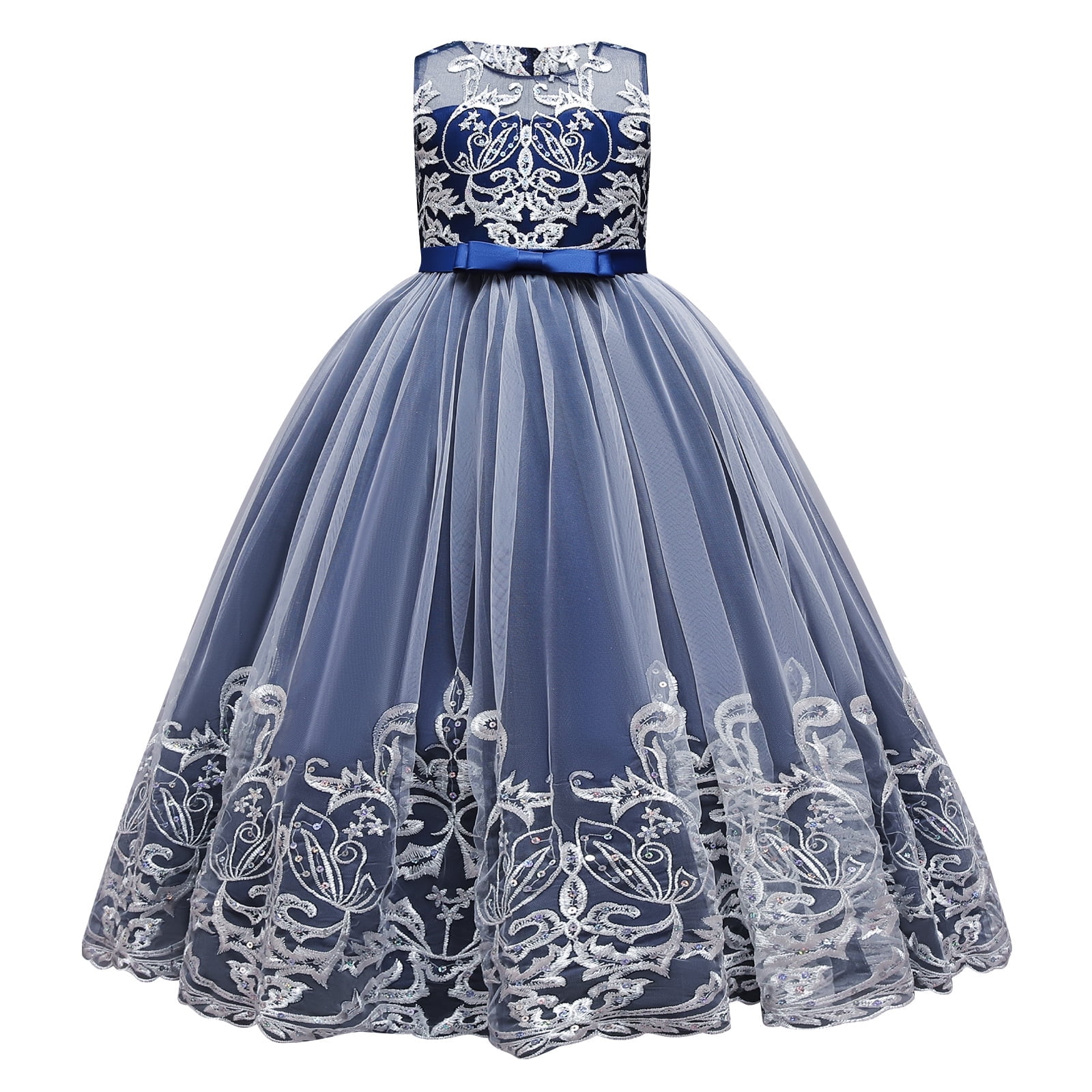IBTOM CASTLE Flower Girl Lace Dress for Kids Wedding Bridesmaid Pageant ...