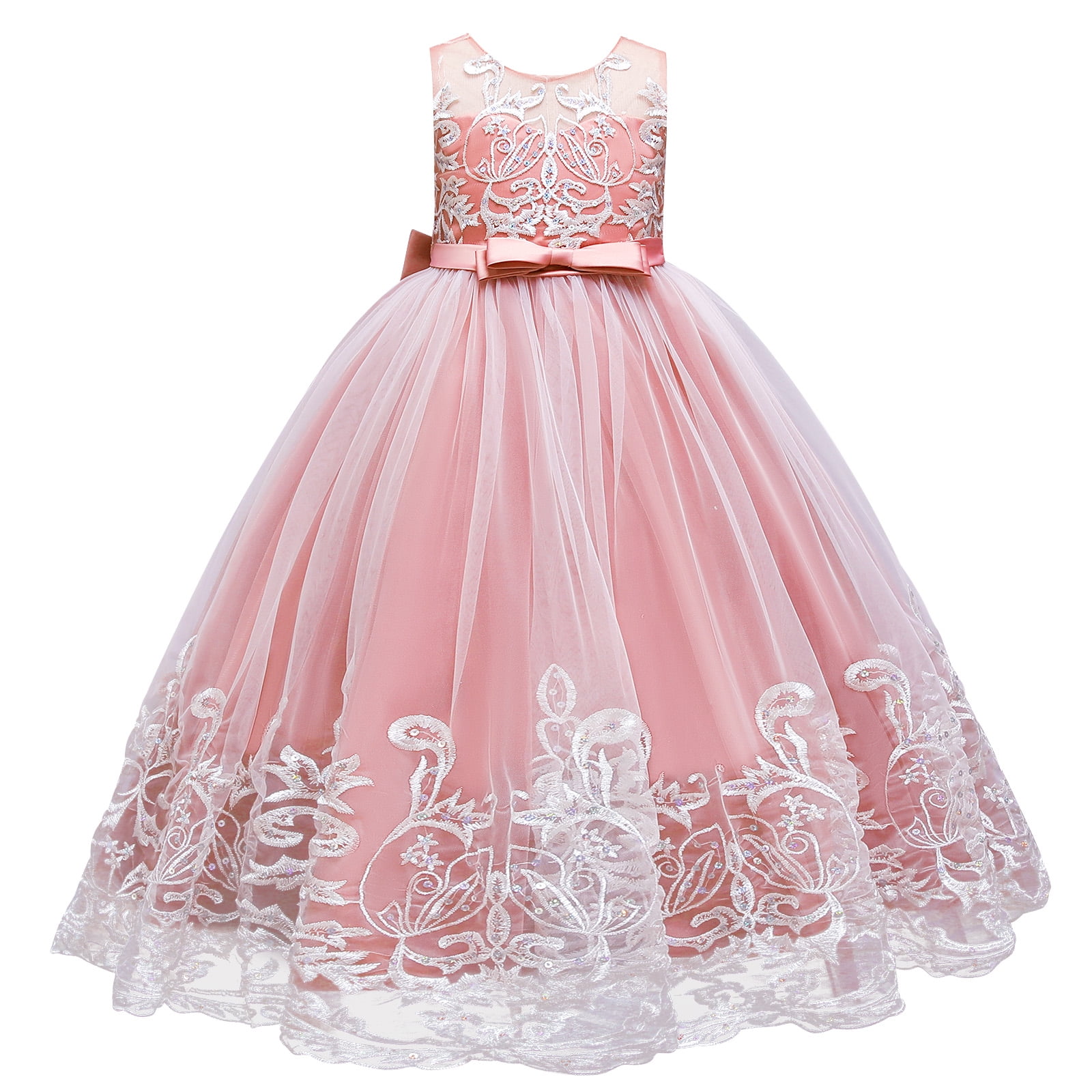 IBTOM CASTLE Flower Girl Lace Dress for Kids Wedding Bridesmaid Pageant ...