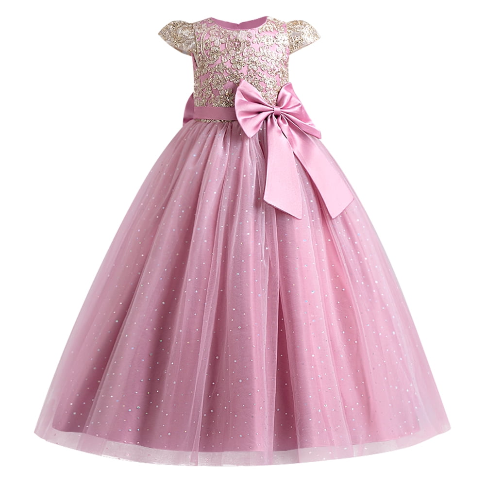 IBTOM CASTLE Flower Girl Sequin Lace Dress for Kids Wedding First ...