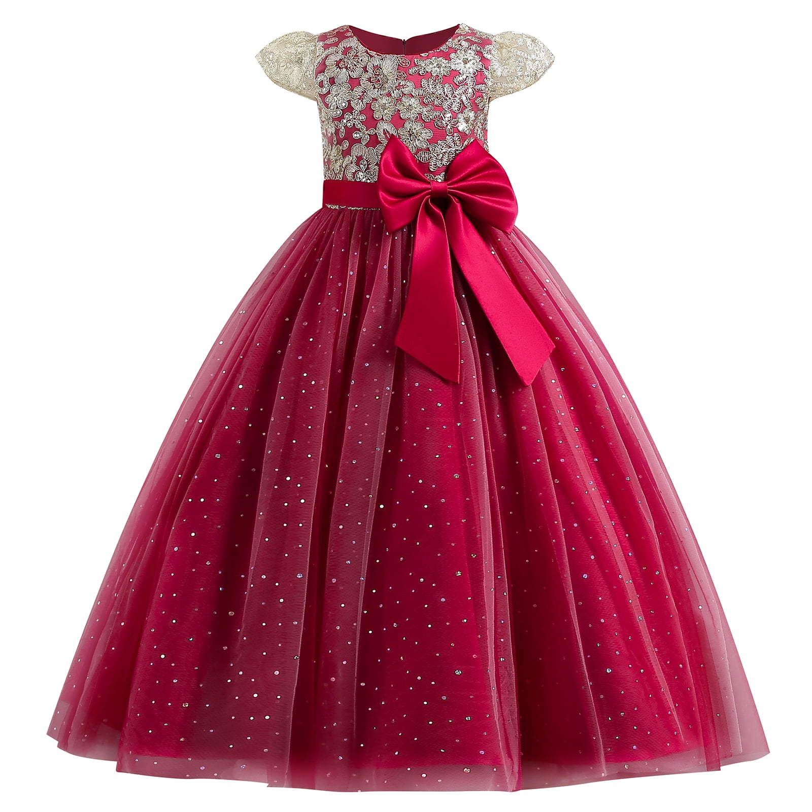IBTOM CASTLE Flower Girl Sequin Lace Dress for Kids Wedding First ...