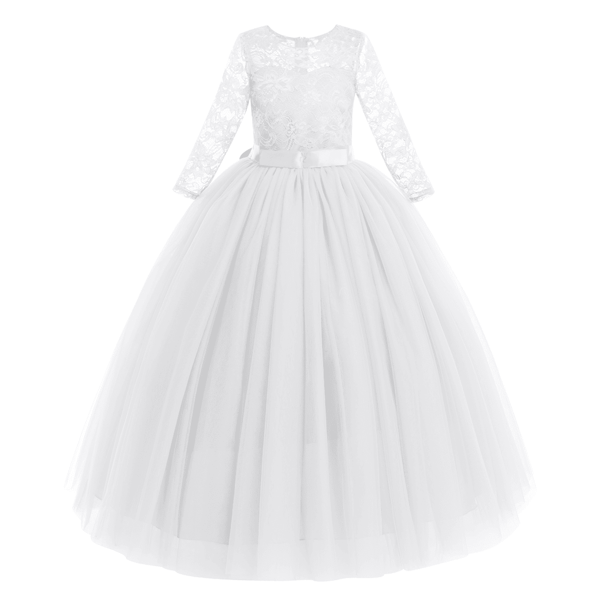 IBTOM CASTLE Flower Girls Lace Dress, Bridal Occasions, 13-14 Years ...