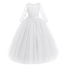 Flower Girl's Wedding Dress Lace Sleeveless Tulle Summer Vintage ...